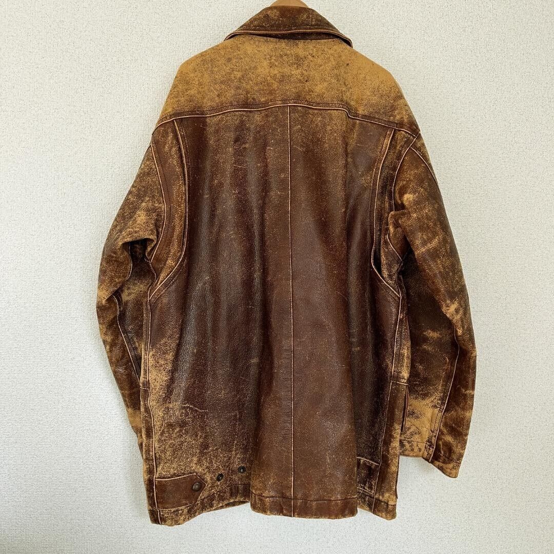 Nigel Cabourn Cowhide Leather Work Jacket Blouson Men Size 3 Nigel Cabourn Cowhide Leather Work Jacket Blouson Men Size 3