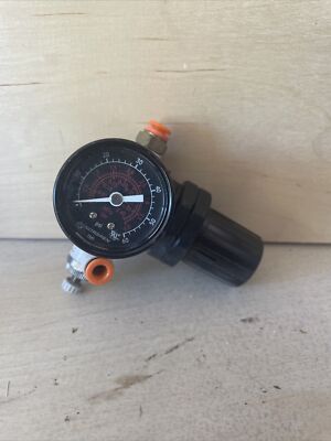 Norgren Compressor Guage On Husky regulator w/ gauge fittings | eBay
