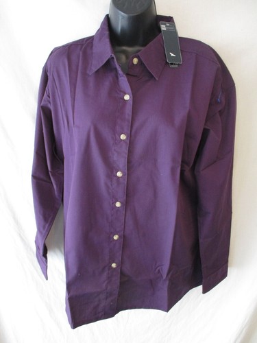 Blue Generation Polyester XL Purple Long Slve Button Blouse New w/Tags ...