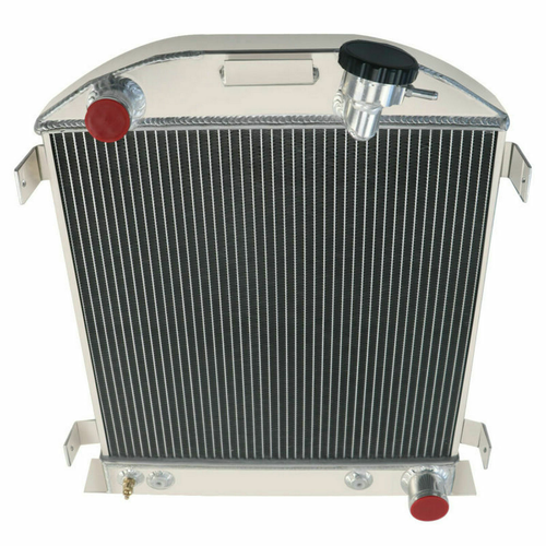 4 Row Aluminum Radiator For 1928-31 32 Ford Model A Chopped GM Chevy V8 ...