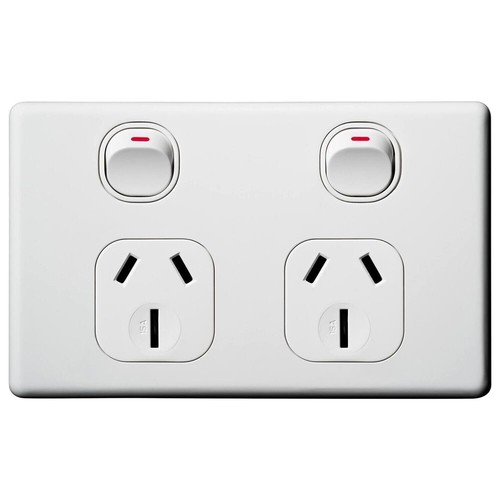 Double 15A 15 amp Power Point GPO White CLASSIC | eBay