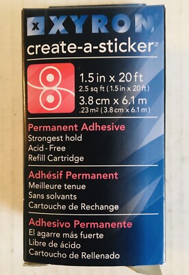 Xyron Create a Sticker 1.5" x 20' Permanent Adhesive | eBay