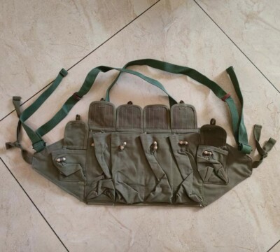 Vietnam War Original Chinese Army Type 81 Canvas Chest Rig Ammo Pouch ...