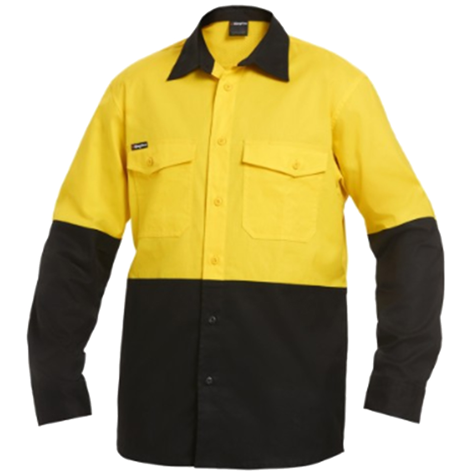 King Gee Ripstop Cotton Spliced Work Shirt WorkCool Wear Long Sleeve ...