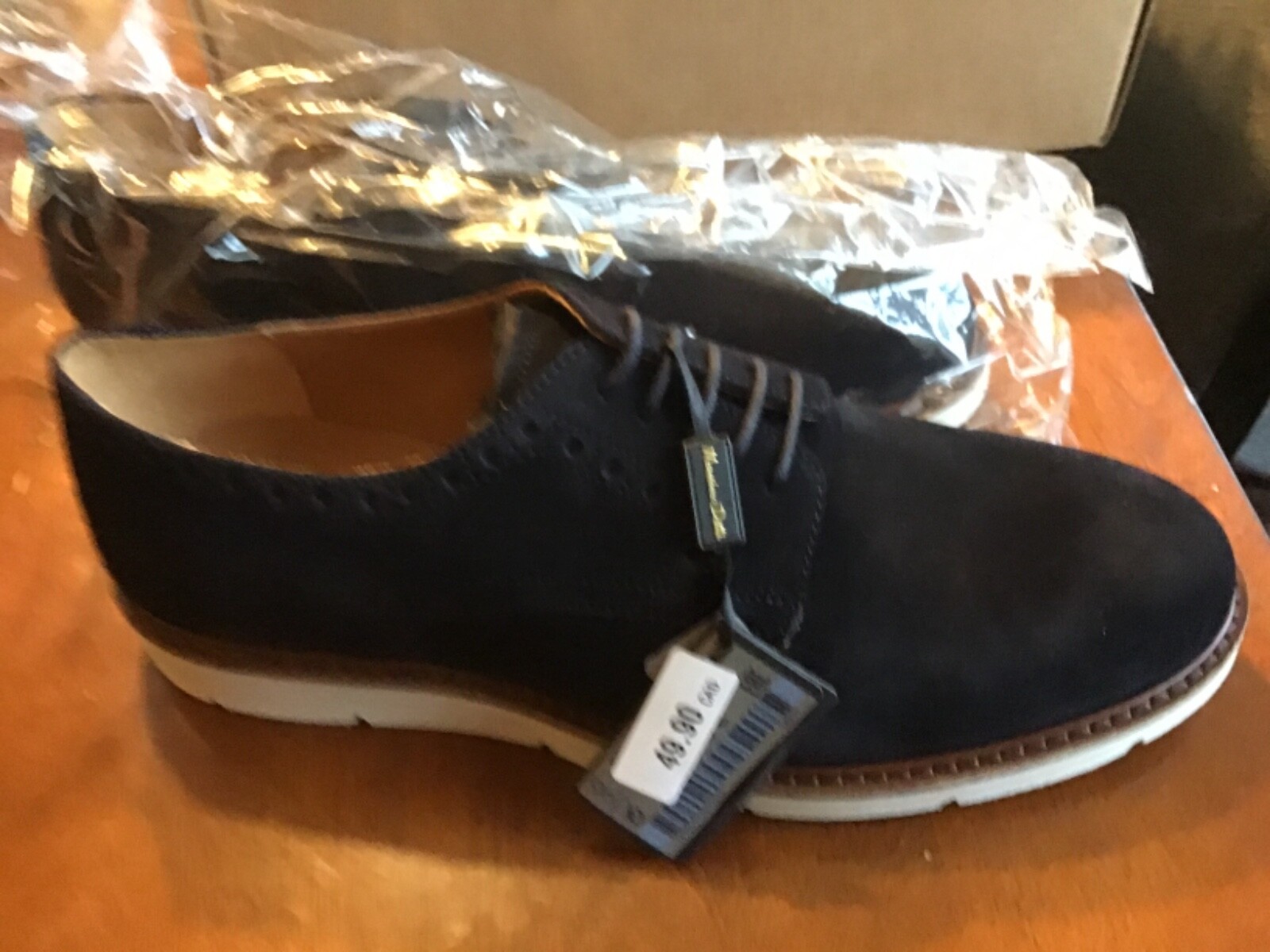 massimo dutti zapato casual picados marino azul shoes new with box size ...