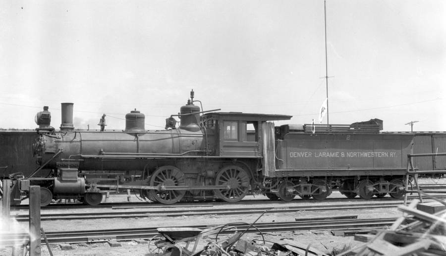 DL&NW Denver Laramie & Northwestern locomotive No 2, type 4-4-0 OLD ...