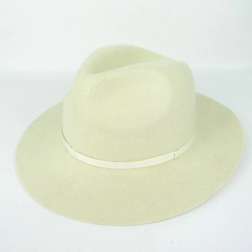 Bliss Point Felt Hat Wool Folded Wide Brim Brand Women'S White | eBay