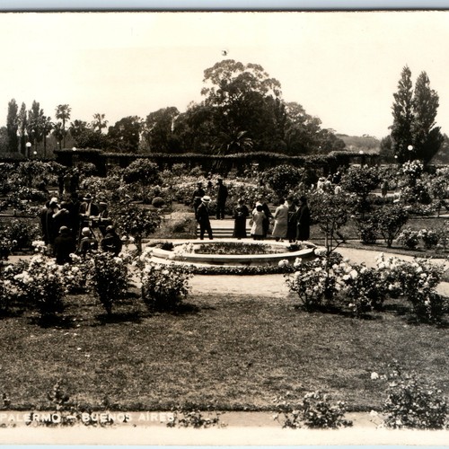 c1930s Palermo, Argentina RPPC Rosedal Rose Garden Visitors Circular ...