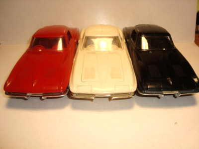 3 AMT 1963 Chevy Corvette Dealer Promo Model Cars / Red White Blue ...