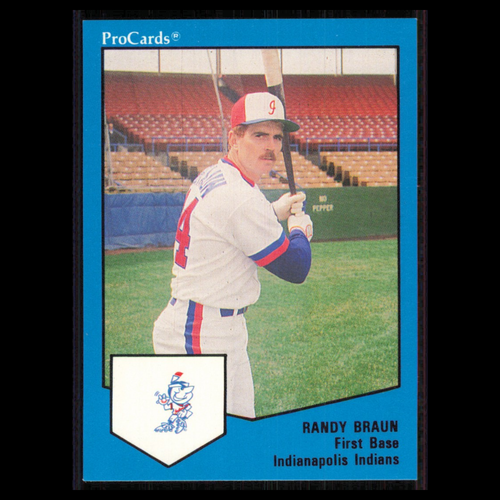 Randy Braun #1213 1989 ProCards Minor League Team Sets Indianapolis ...