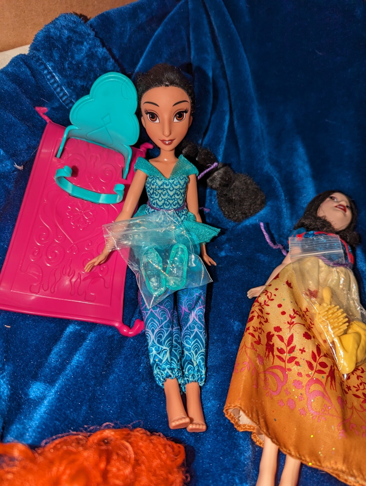 Large Disney Princess Barbie Doll Lot of 11 Princesses Shimmer + Extras ...