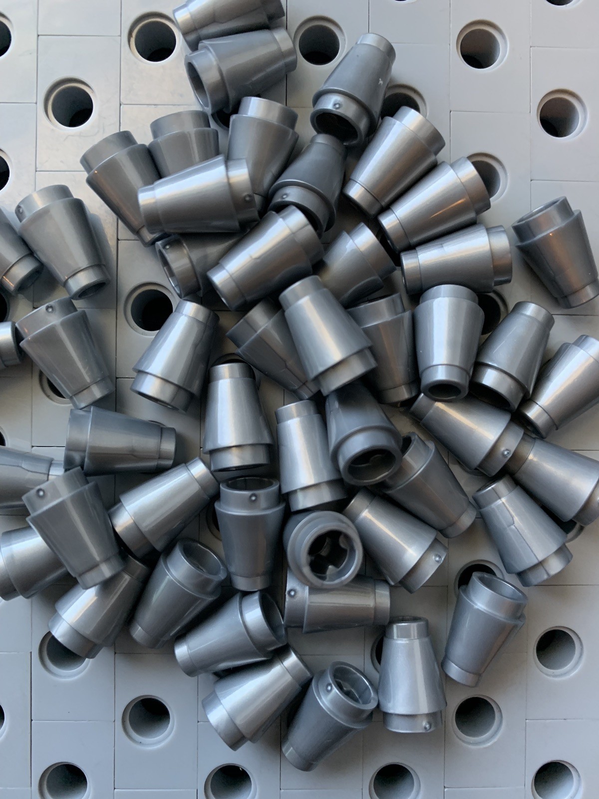 LEGO 1x1 Silver Round Nose Cones Bricks Small New Lot Of 50 | eBay