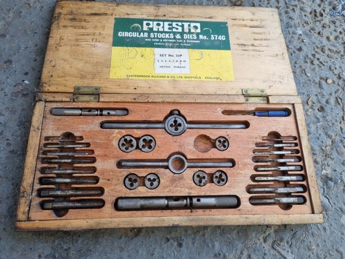 Vintage Boxed Presto Tap And Die Set Metric Set No 38p 3mm To 10mm | eBay