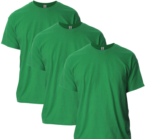 Mens Gildan Softstyle T shirt 3 Pack Unisex Plain Cotton Bulk T-Shirt ...