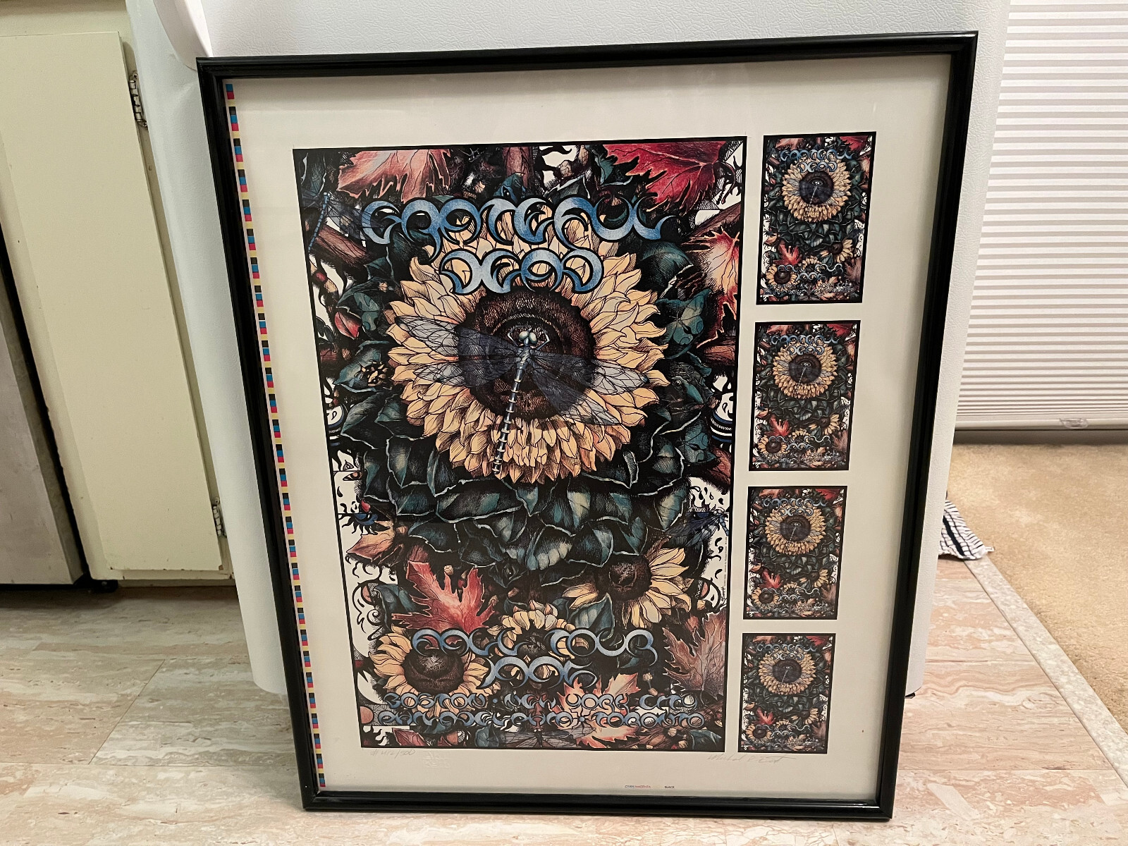 Michael Everett Grateful Dead Fall 1995 Tour Poster ORIGINAL SIGNATURE ...