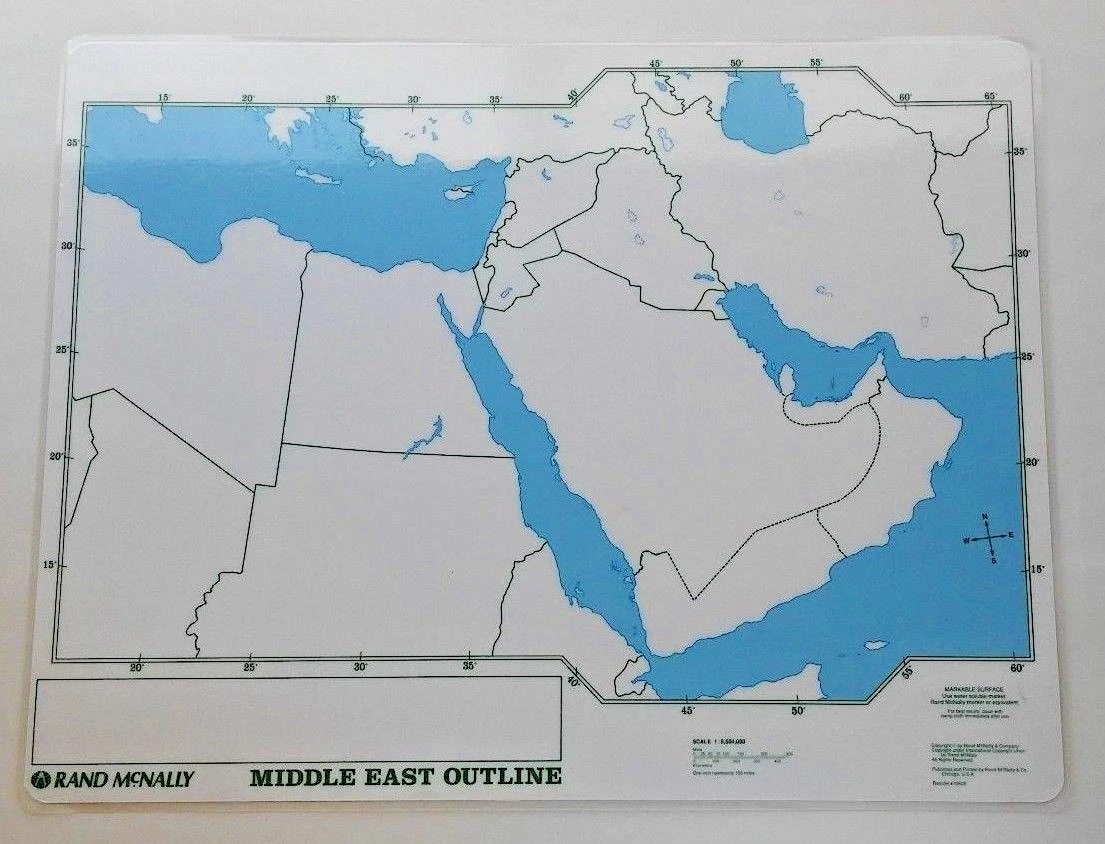 Middle East Physical Map With Rivers