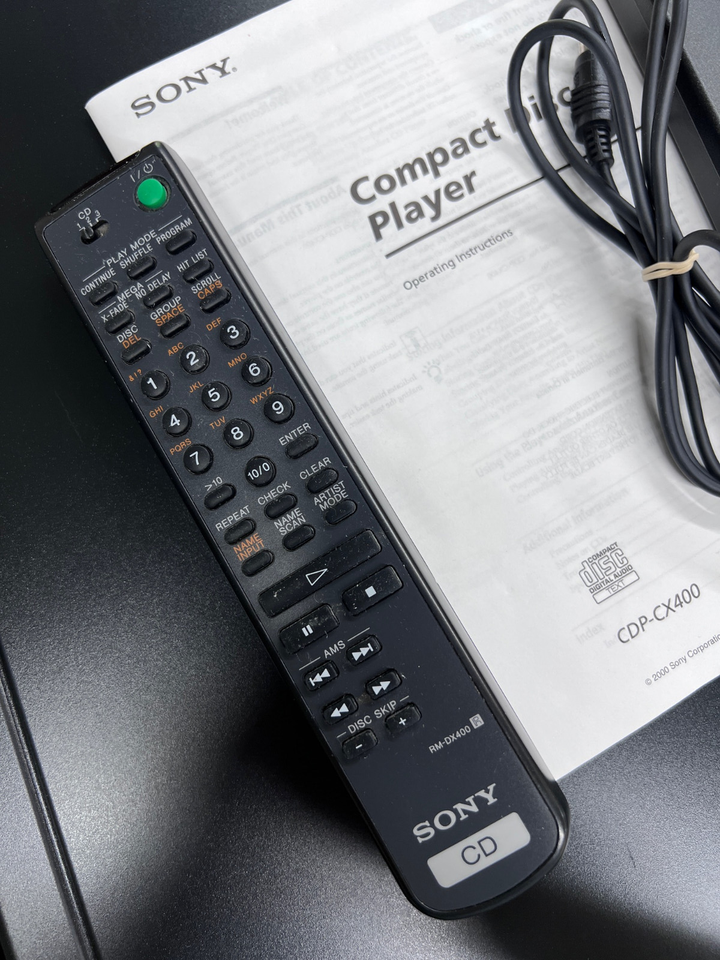 Sony CDP-CX400 400 Disc CD Changer with New Belts, Remote, Manual and ...