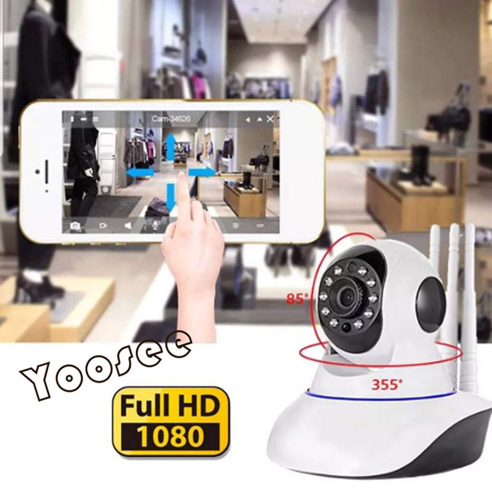 YOOsee Camera WIFI HD 1080P Wireless IP Audio Home Video Night Camera ...