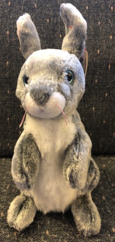 Ty Original Beanie Baby Hopper The Bunny Rabbit Grey 2000 Retired Plush ...