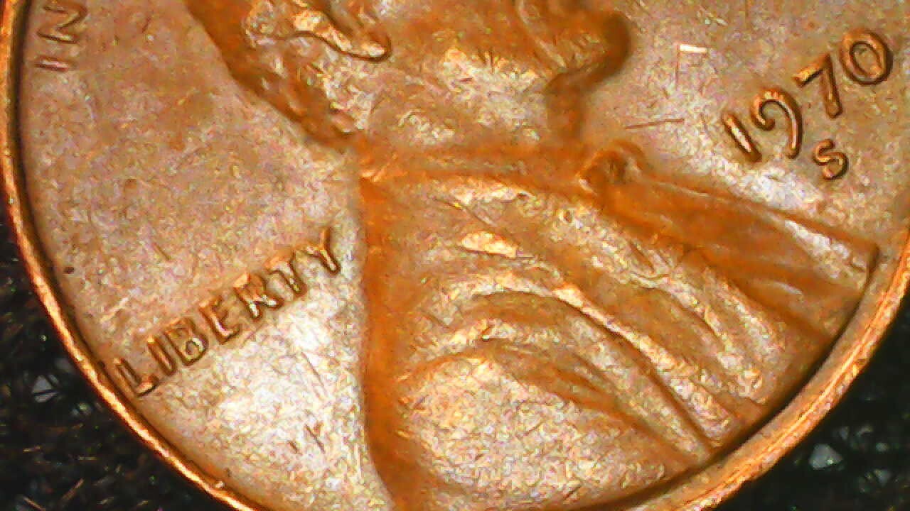 1970-S -large date /DDO Lincoln penny- strong doubling on "date" and ...