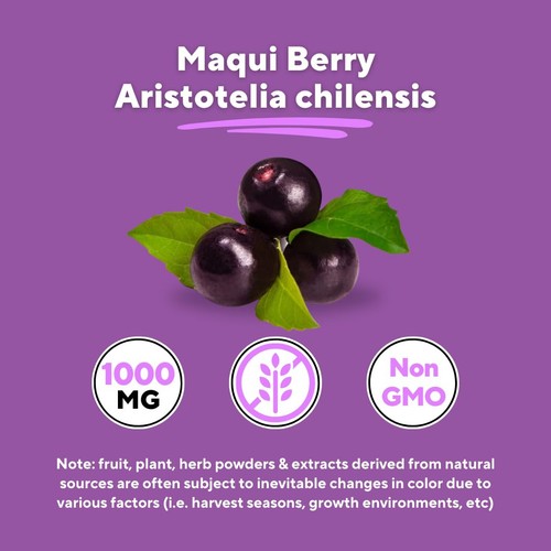 Maqui Berry 1000mg - Maqui Berry Powder Supplement - Vegan Friendly ...