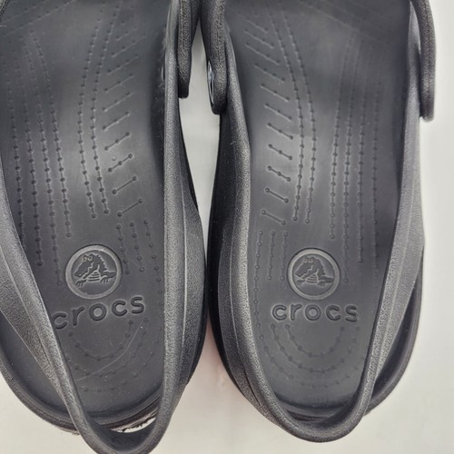 Crocs Shayna Women's 9 Mary Jane Shoes Slingback Slip On Sandals Black ...