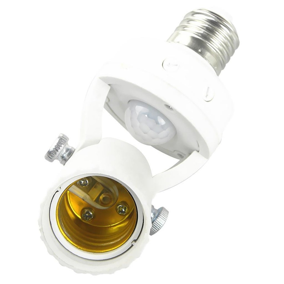240V PIR Motion Sensor LED E27 Lamp Bulb Holder Switch Useful, for ...