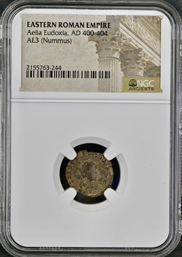 Roman Empress Aelia Eudoxia Coin 400-404AD Roman Empire Victory Salus ...