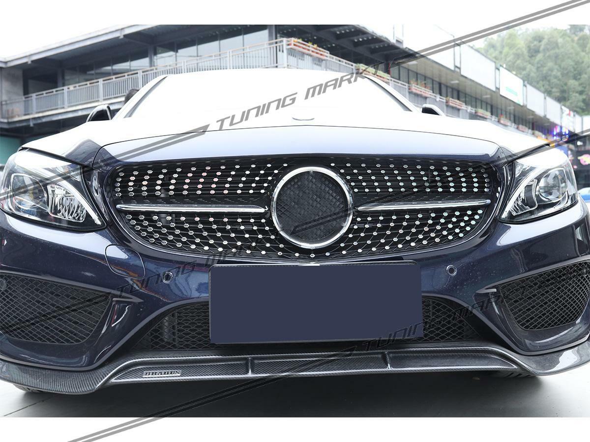 Schwarz Kühlergrill Front Grill für Mercedes W205 C205 A205 S205 14-18 ...