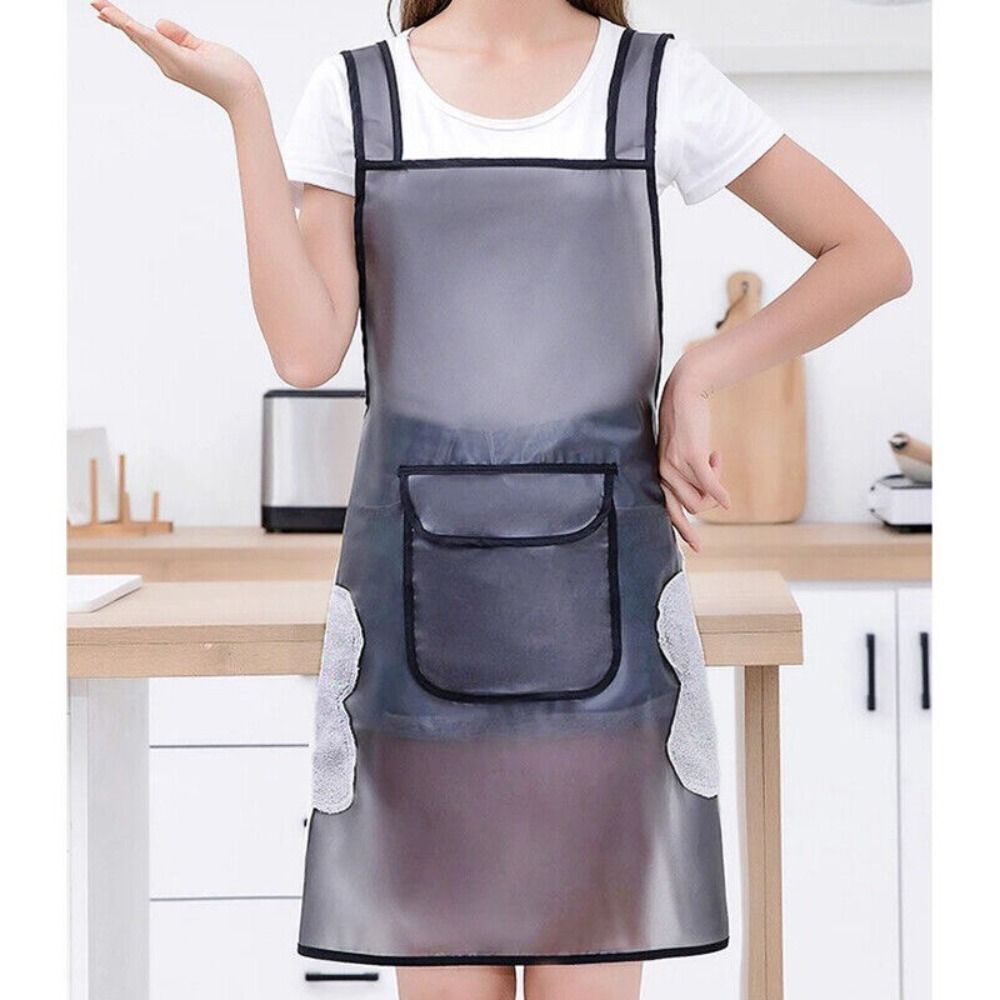 Waterproof Work Apron PVC Cleaning Aprons Household Kitchen Apron | eBay