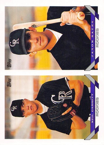 Neil Garret / Jason Bates 1993 Topps 579 Colorado Rockies Rookie ...