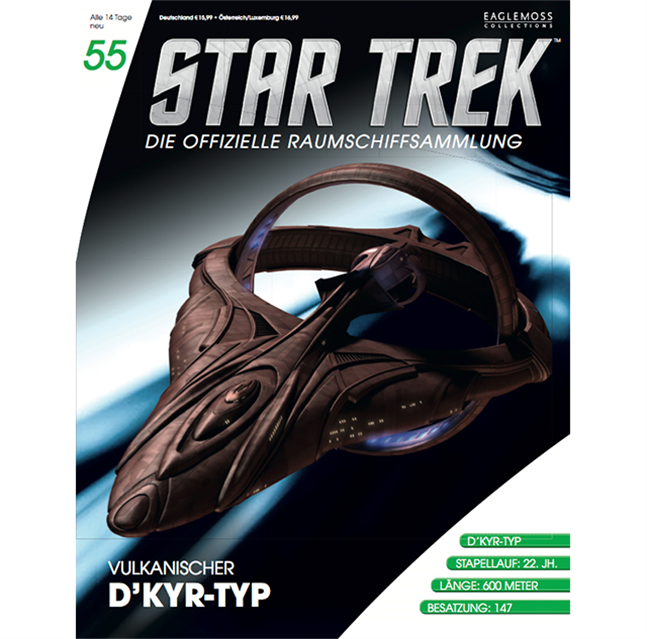 Vulcan D´Kyr Type - Star Trek Raumschiff Modell Diecast Eaglemoss #55 ...