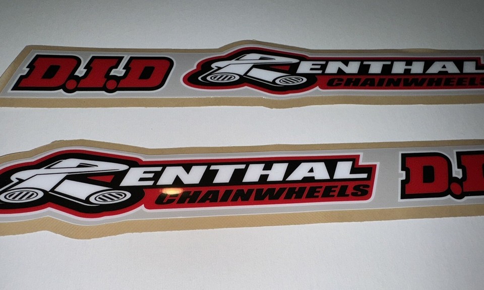 2 Renthal DID Universal Swingarm/Shroud Weather Proof Decals Sticker ...