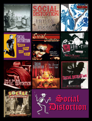 SOCIAL DISTORTION album discography magnet (4.5" x 3.5") black flag ...