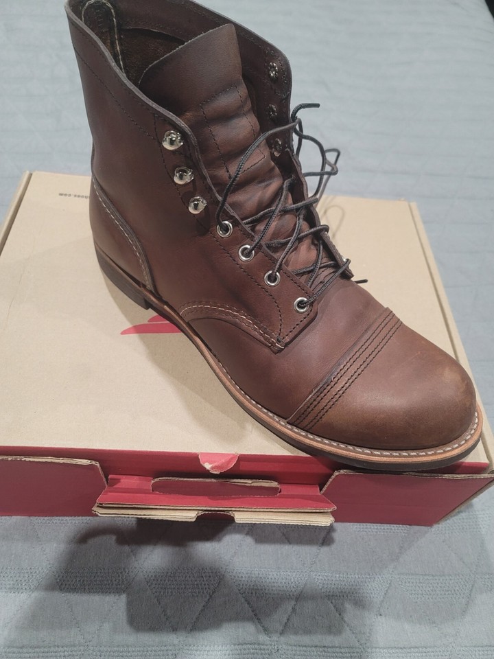 Pre-own Red Wing Iron Ranger 8111 Heritage Amber Harness Vibram Soles ...