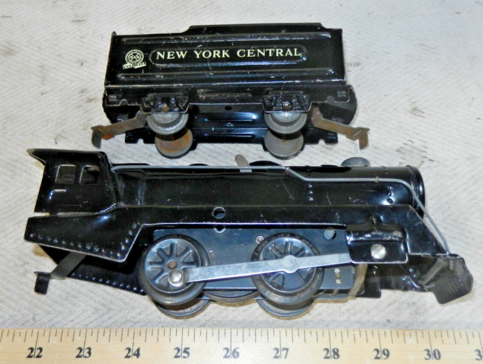 Marx O Gauge 898 0-4-0 Steam Engine + NYC wedge tender - Windup Runs | eBay