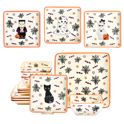 Temp-tations Boofetti Square Dinnerware Plates Bowls 12-Piece Set ...