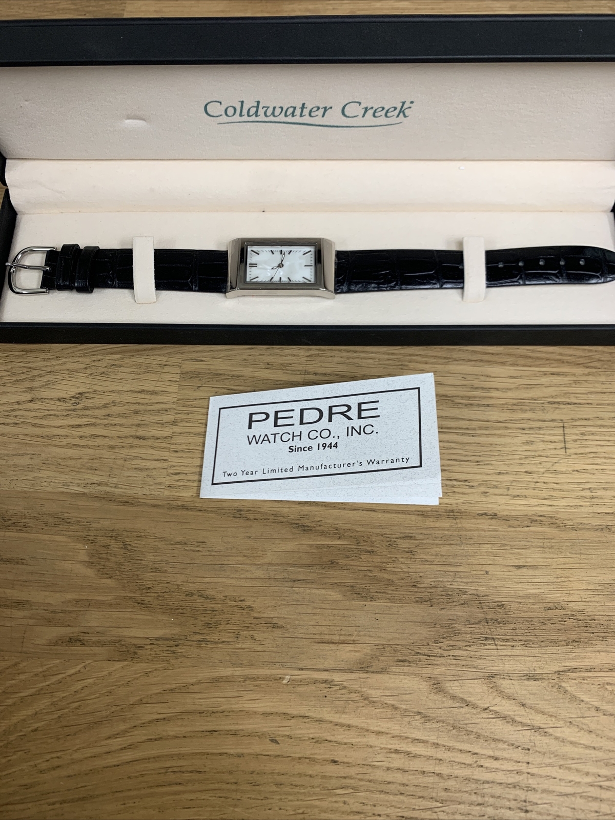Handsome Wristwatch PEDRE WATCH CO New in Coldwater Creek Box Needs ...