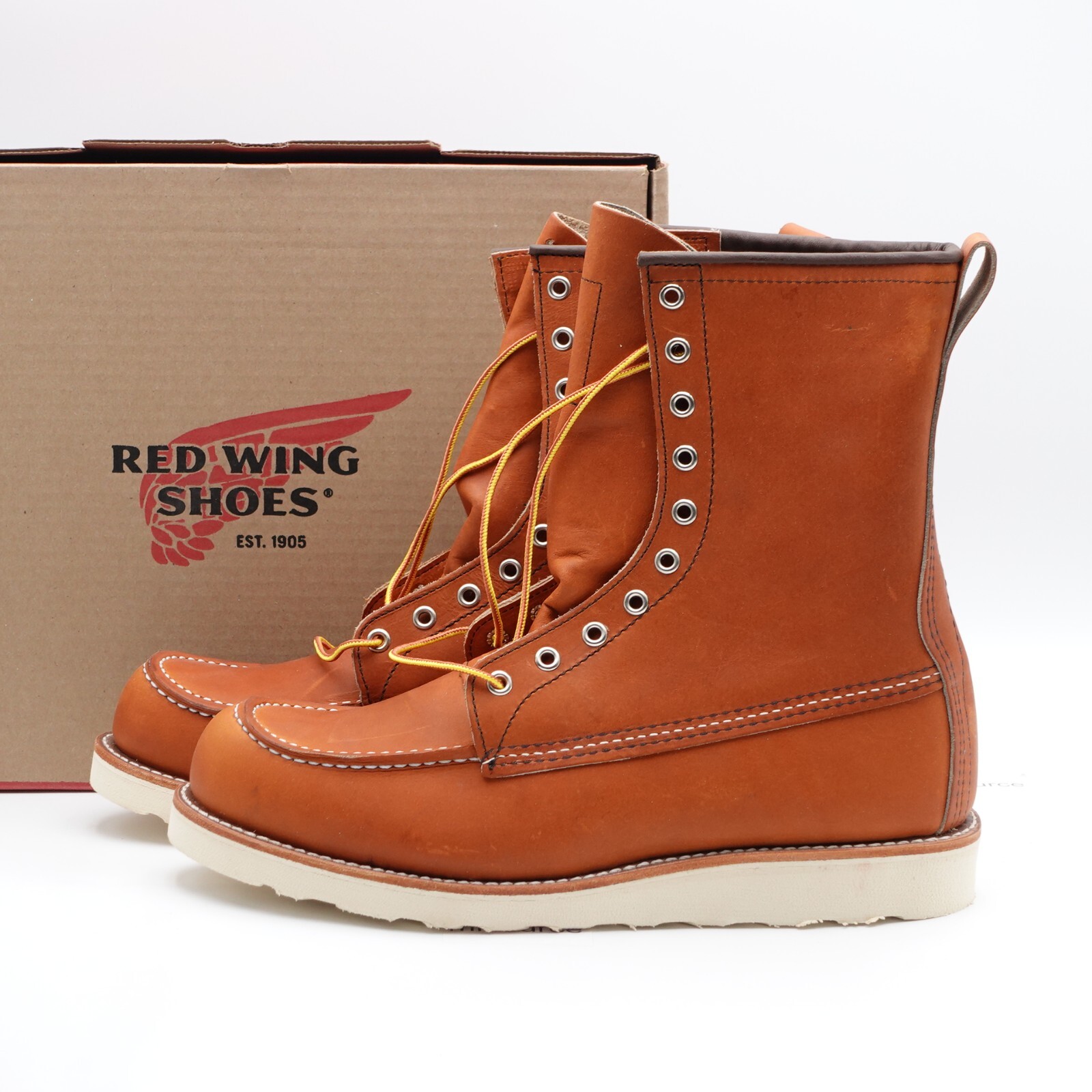 Size 11 Men's Red Wing 877 8-inch Classic Moc Boots Brown Leather | eBay