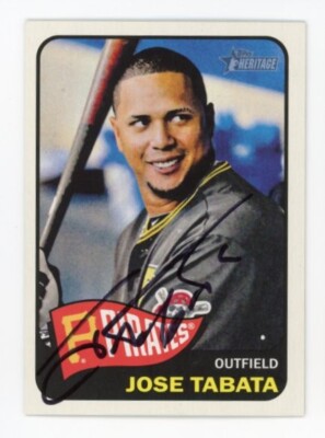 SIGNED BASEBALL CARD AUTO TOPPS 2014 HERITAGE PITTSBURGH PIRATES JOSE ...