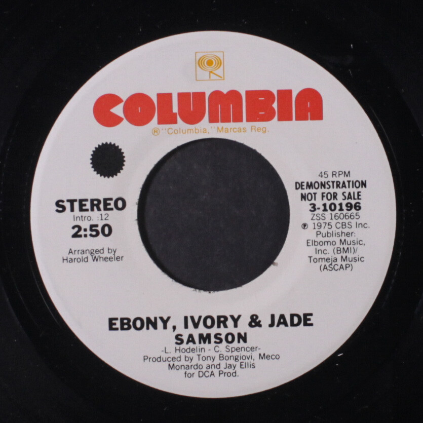 EBONY, IVORY & JADE: samson / mono Columbia 7" Single 45 RPM | eBay