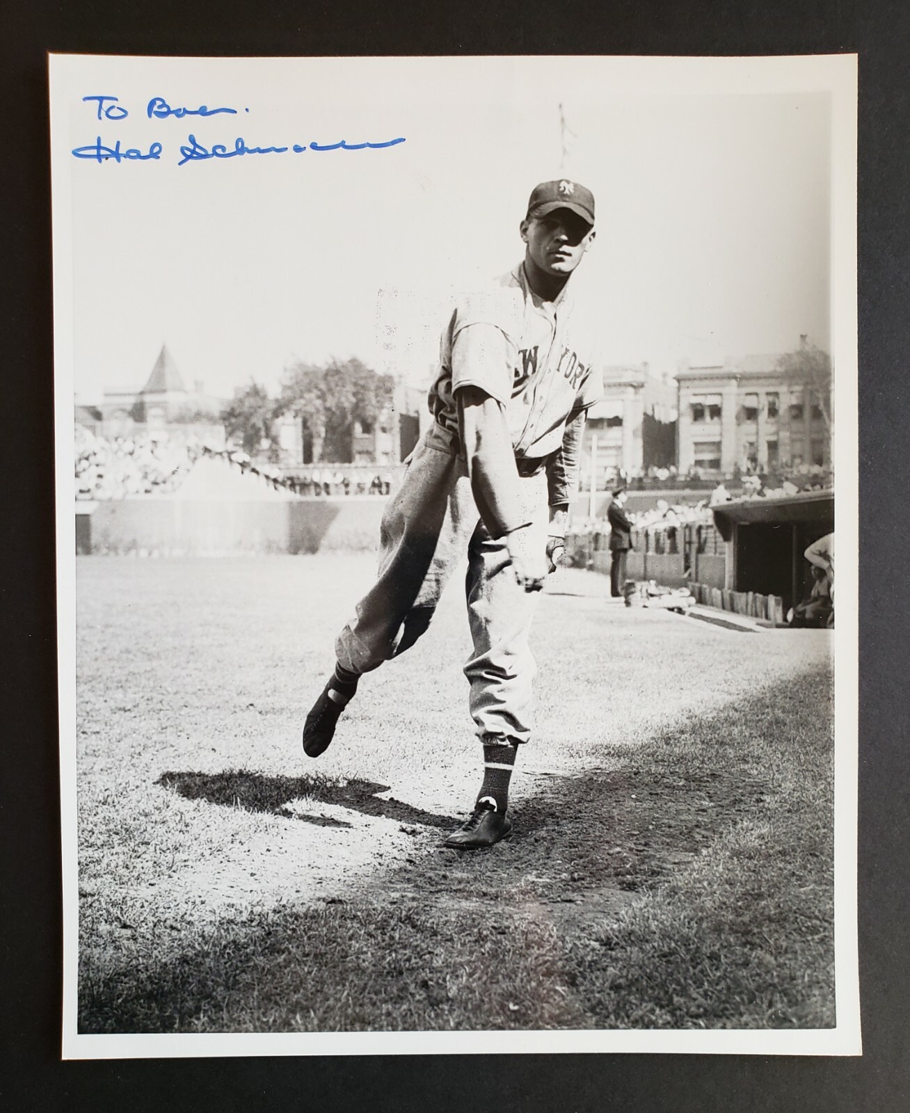 Hal Schumacher signed New York Giants baseball photo | eBay