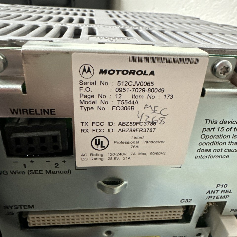 Motorola DMR MTR3000 VHF Repeater /150-174 MHz 100 Converted MTR2000 To ...