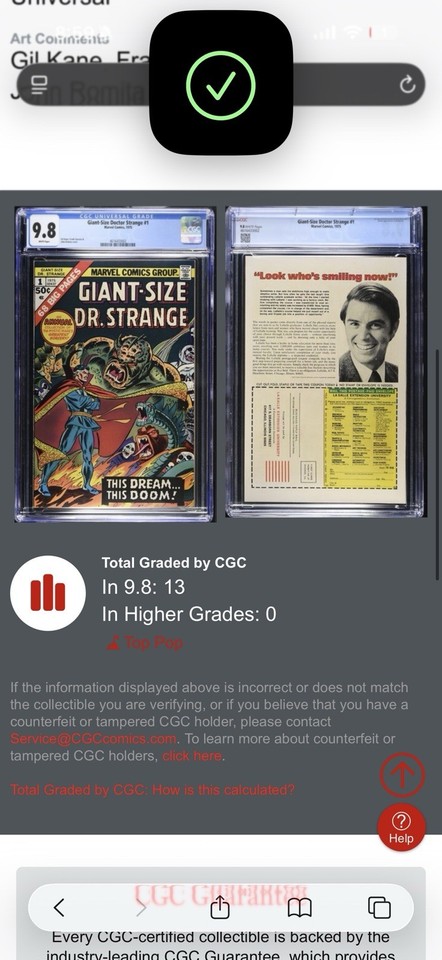 Giant-Size Dr. Strange #1 Comic Book 1975 'This Dream...This Doom ...