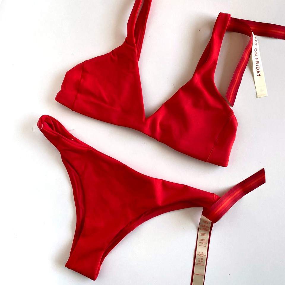 New Left on Friday Sweet Chili Heat Red Bikini SET Size M | eBay