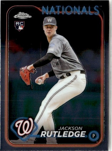 2024 Topps Chrome Baseball Card Base RC Jackson Rutledge Rookie ...