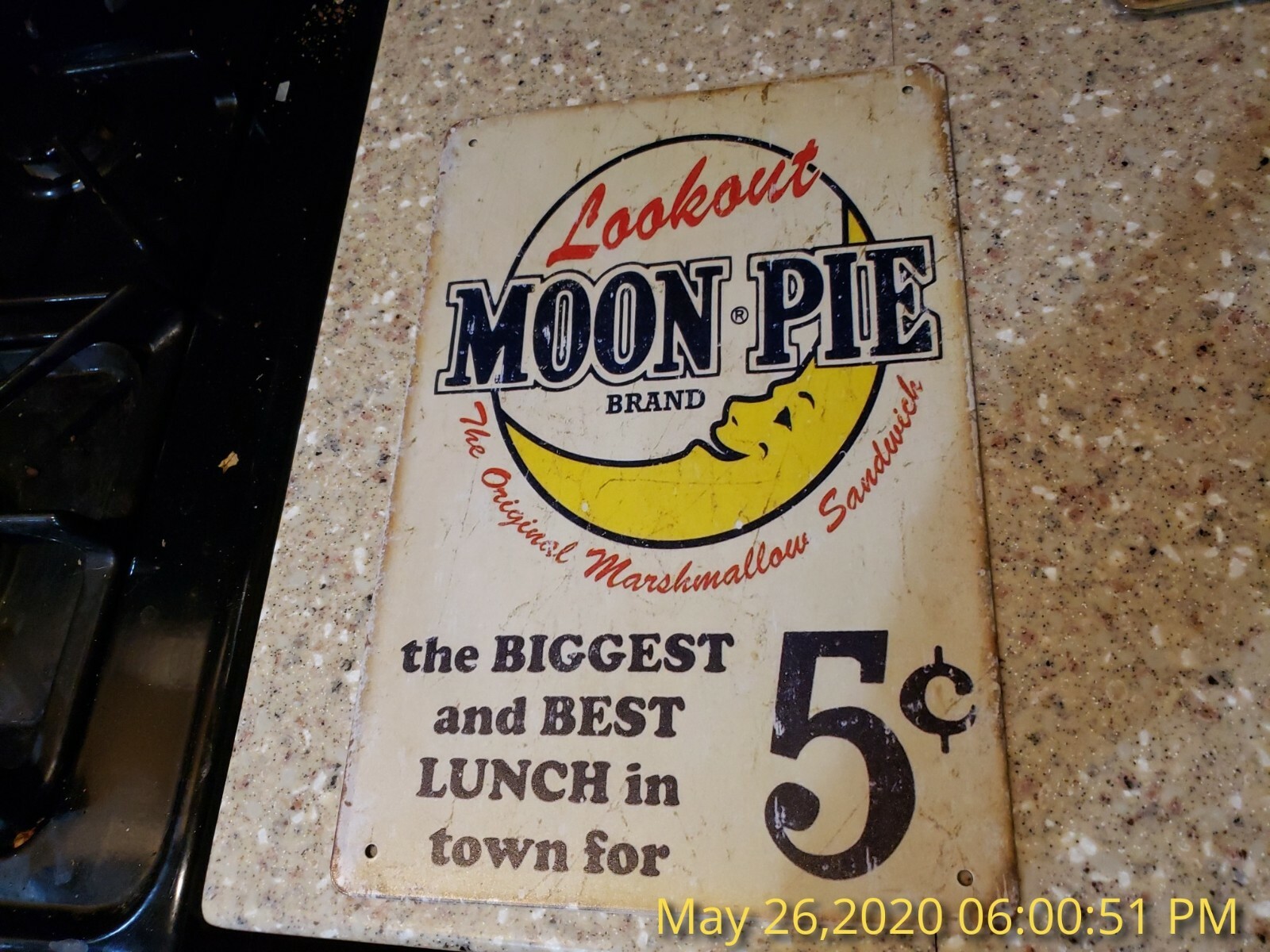 Moon Pie Tin Sign Vintage Moon Pie Metal Sign Kitchen Food Cafe Garage ...