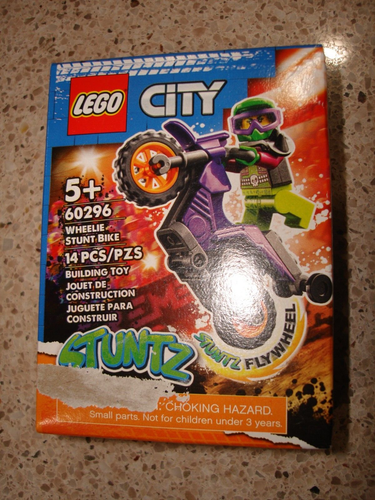 LEGO 60296 City Stuntz Wheelie Stunt Bike Motorcycle Building Toy New ...
