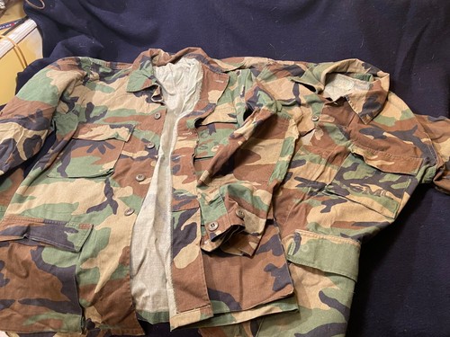 2 USMC Transitional RDF ERDL Camo Shirt Coat Small Long 1970's US ...