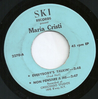 Maria Cristi 7" 45 EP Mary Cristy ? 70's NYC Private Issue Jazz Pop ...